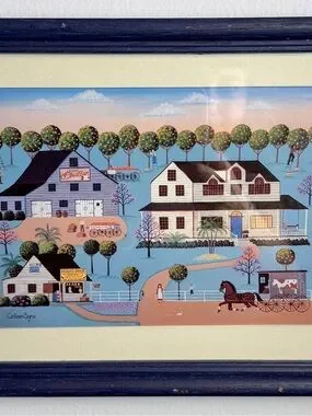 Art | Vintage Framed Art Print Orange Blossom Farm By Colleen Sgroi ...